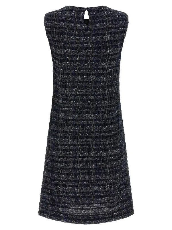 Missoni Checkered Textured Sleeveless Mini Dress