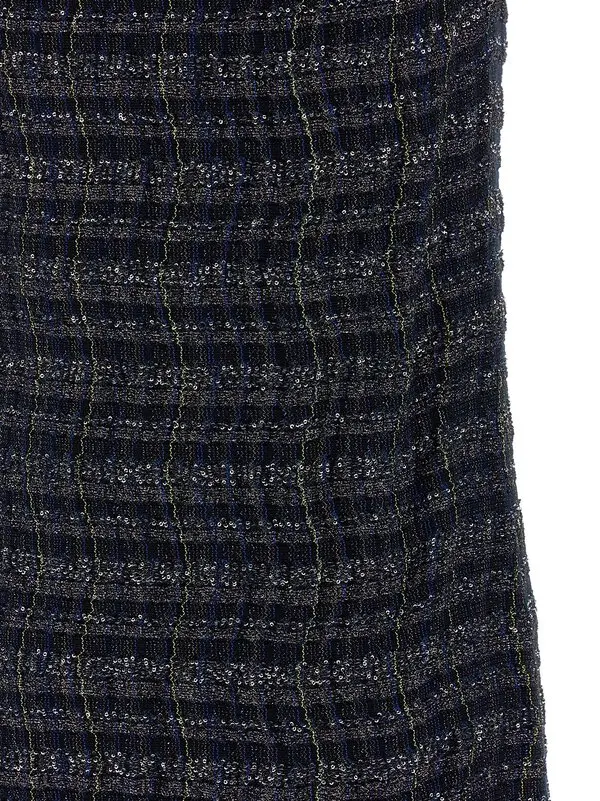 Missoni Checkered Textured Sleeveless Mini Dress