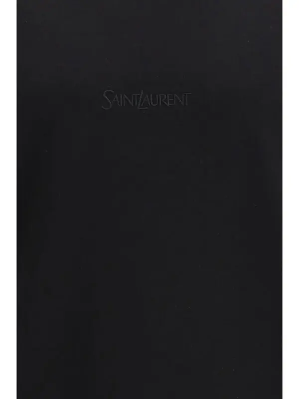 Saint Laurent Cotton Jersey T-shirt With Embroidered Logo