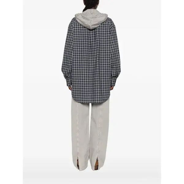 Miu Miu Denim Button-up Shirt With Cuffed Sleeves