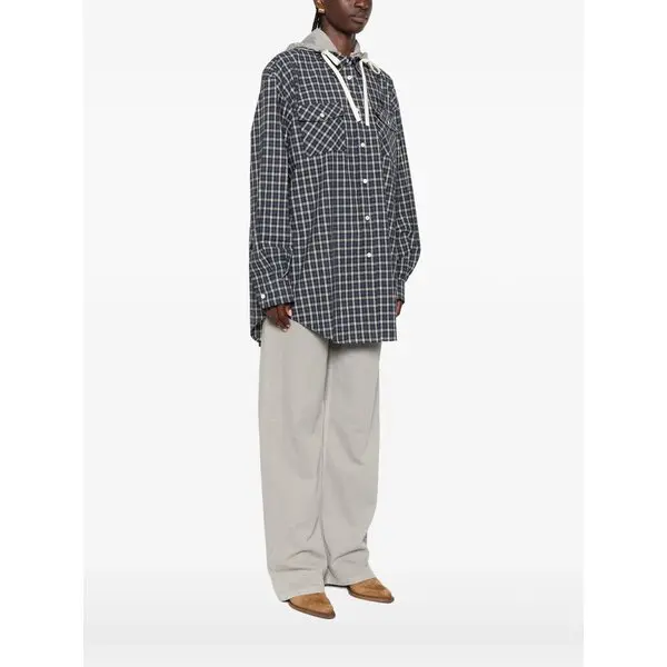 Miu Miu Denim Button-up Shirt With Cuffed Sleeves
