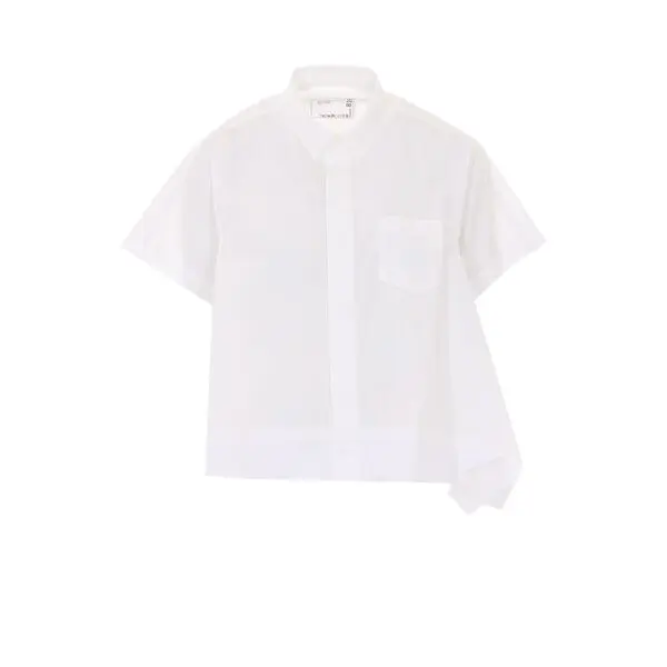 Sacai Short-sleeve Poplin Shirt - White