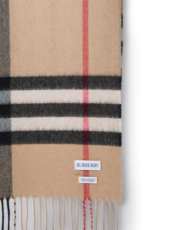Burberry Beige Cashmere Scarf - Cream