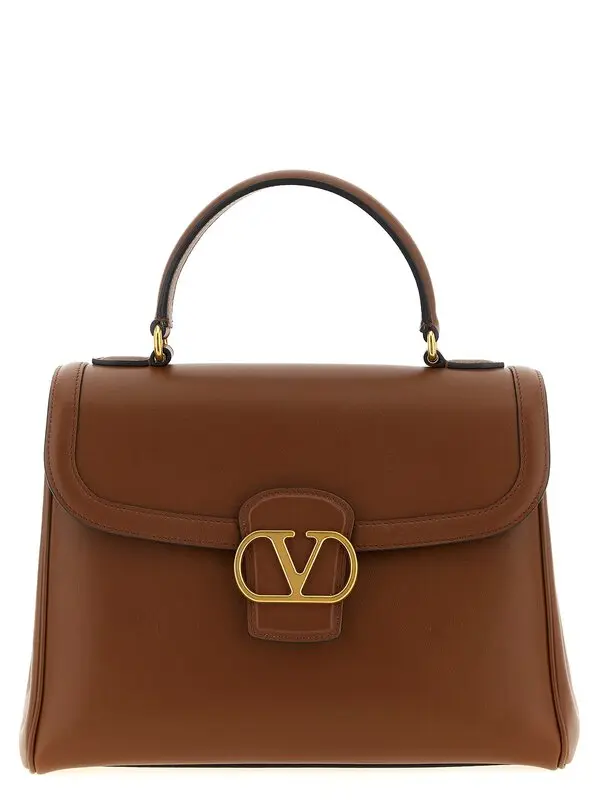 Valentino Garavani 9to5' Smooth Calf Leather Handbag - Brown