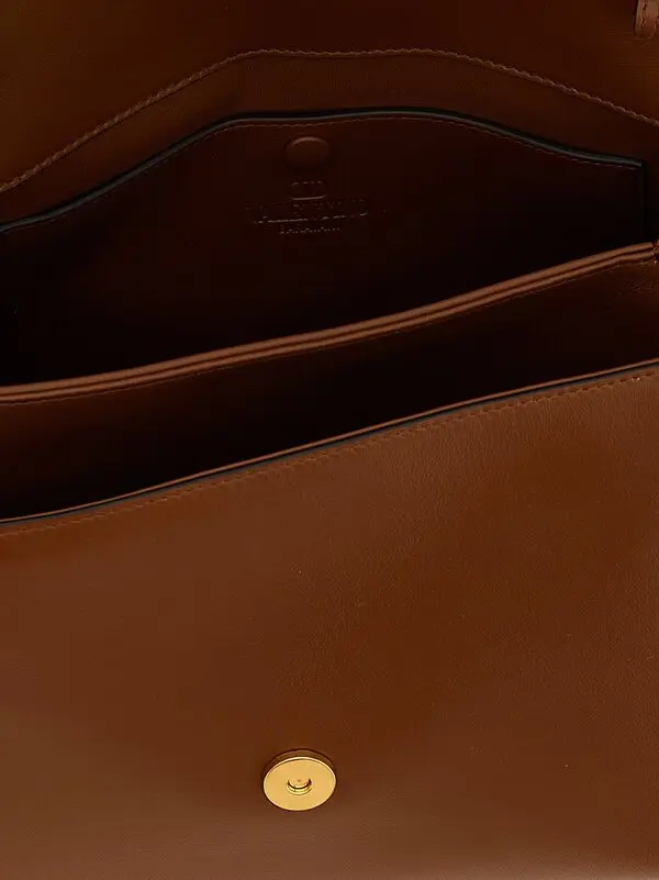 Valentino Garavani 9to5' Smooth Calf Leather Handbag - Brown