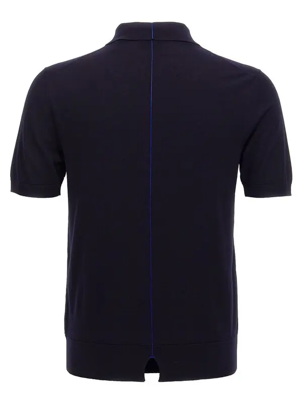 Burberry Wool Polo Shirt - Blue