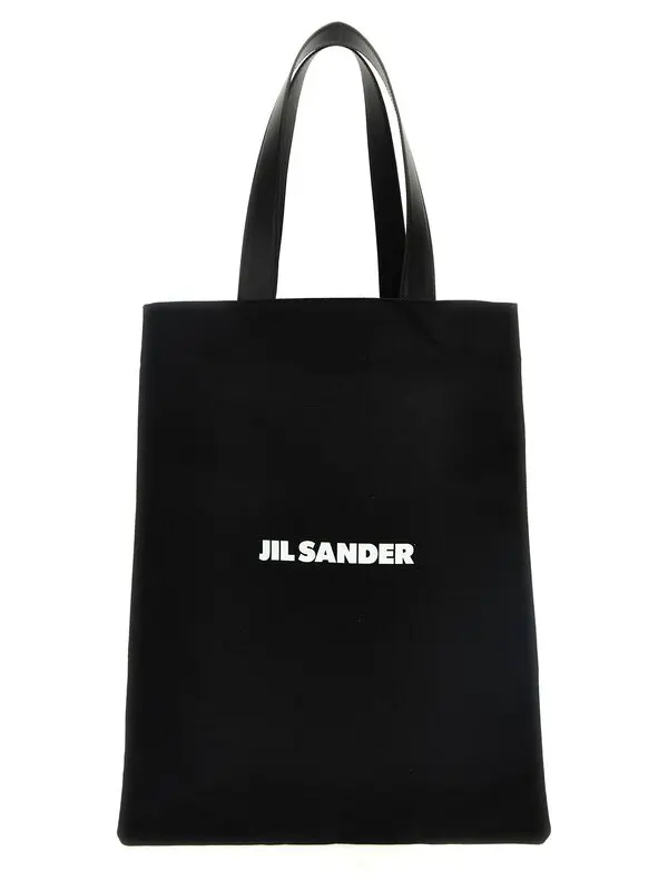 JIL SANDER Flat Shopper Medium Shopping Bag - Black