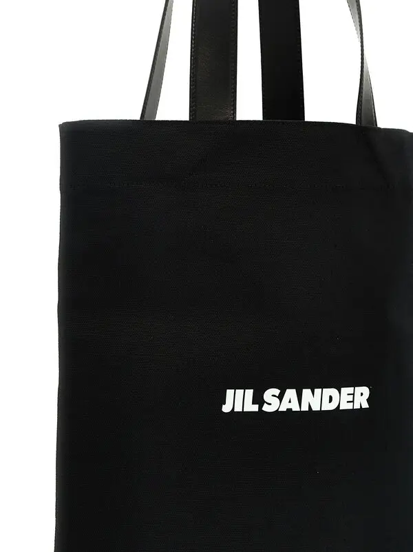 JIL SANDER Flat Shopper Medium Shopping Bag - Black