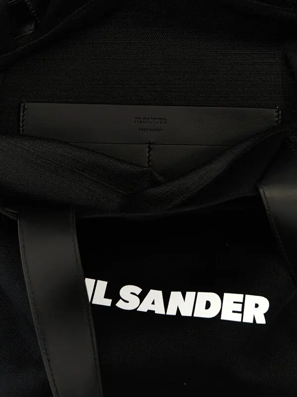 JIL SANDER Flat Shopper Medium Shopping Bag - Black