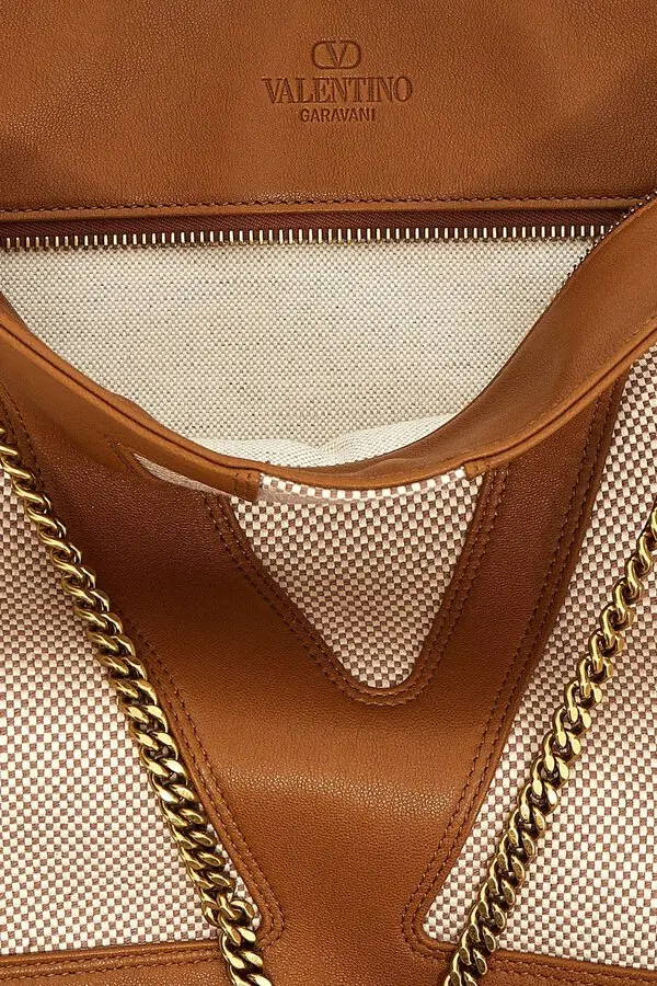 Valentino Garavani Viva Superstar Midi Shopping Bag - Cream