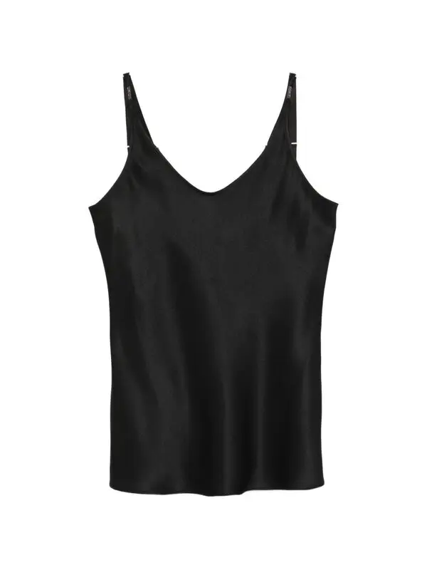 Brunello Cucinelli Silk V-neck Sleeveless Top - Multicolor