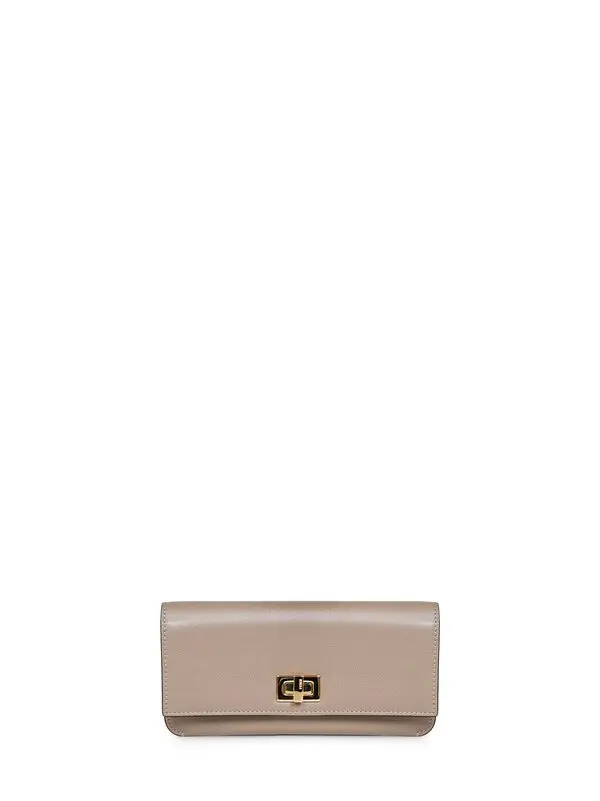 Fendi Dove Grey Leather Way Continental Wallet - Multicolor