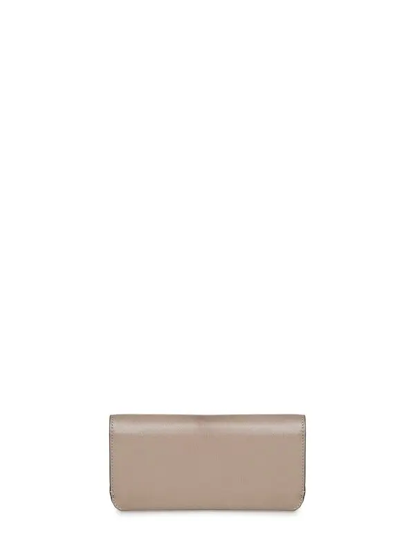Fendi Dove Grey Leather Way Continental Wallet - Multicolor