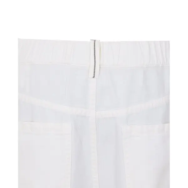 Brunello Cucinelli High-waisted Wide Leg Jeans - White