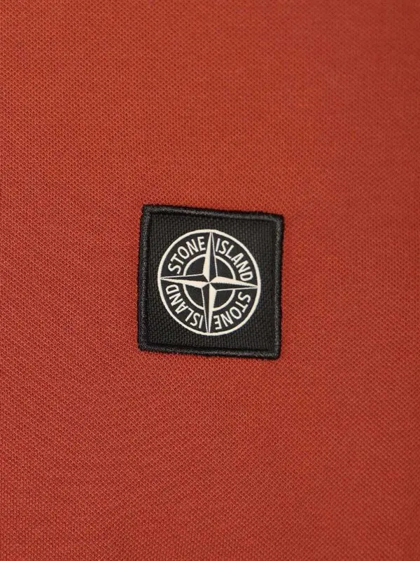 Stone Island Organic Cotton Polo Shirt - Red
