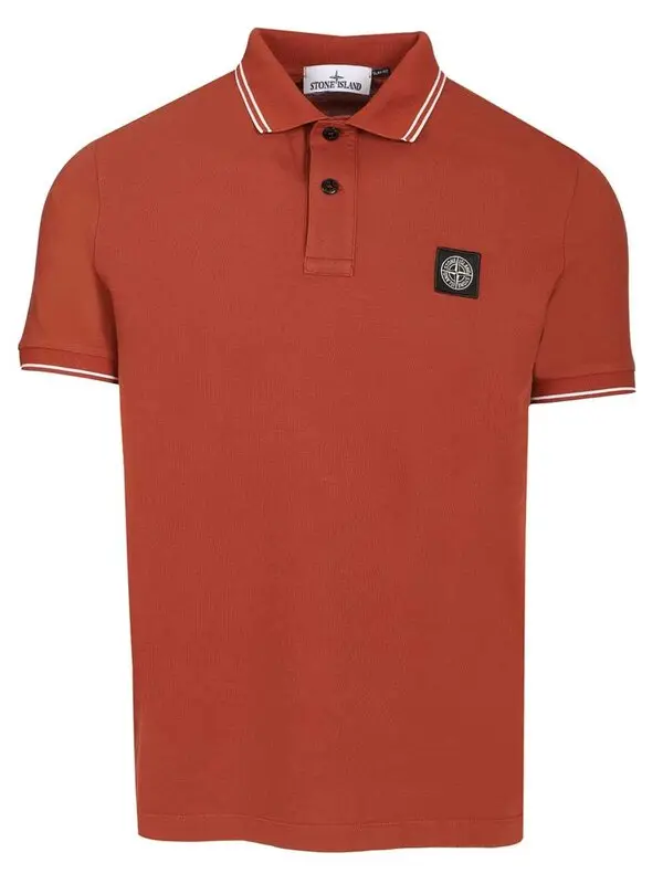 Stone Island Organic Cotton Polo Shirt - Red