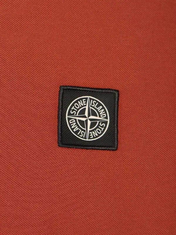 Stone Island Organic Cotton Polo Shirt - Red