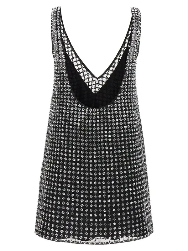 Max Mara Rita Sleeveless Embroidered Organza Minidress