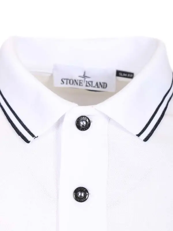 Stone Island Organic Cotton Polo Shirt - White