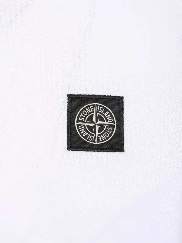 Stone Island Organic Cotton Polo Shirt - White