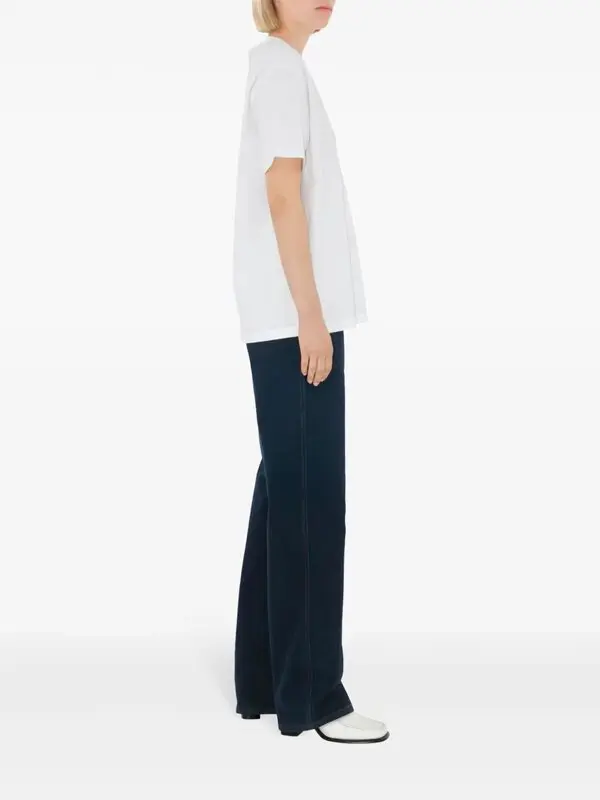 Burberry Cotton T-shirt With Signature Check Pocket - White