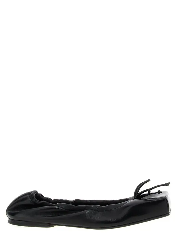Jacquemus Les Ballerines Ballet Leather Flat Shoes - Black