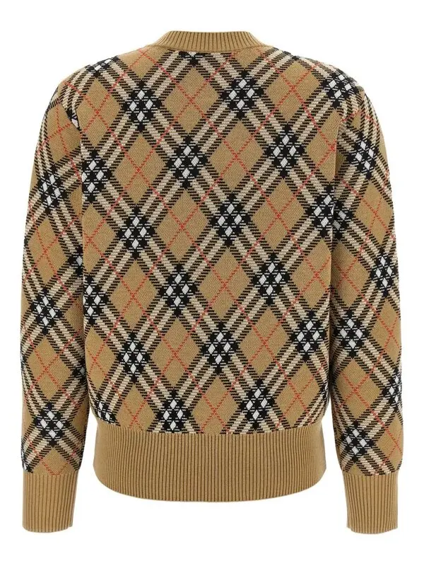 Burberry Check-pattern Wool Sweater