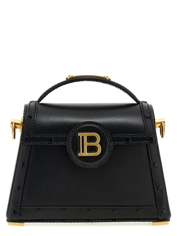 Balmain B-buzz Dynasty Small Leather Handbag - Black