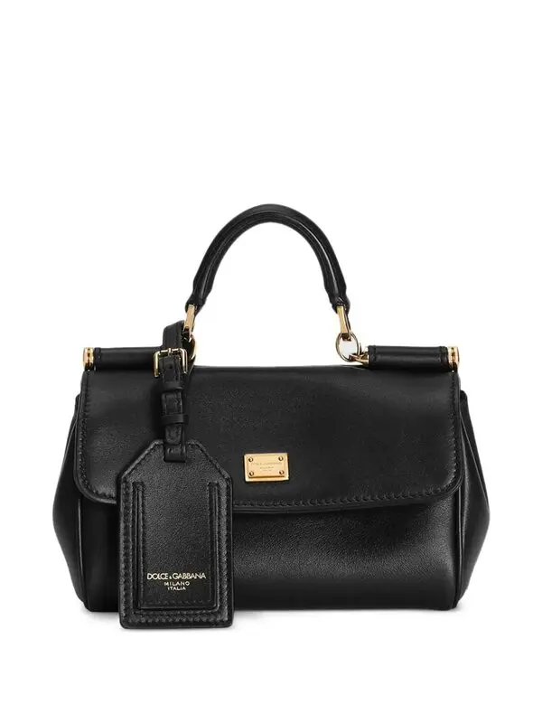 Dolce & Gabbana My Sicily Handbag In Plongé Leather - Black