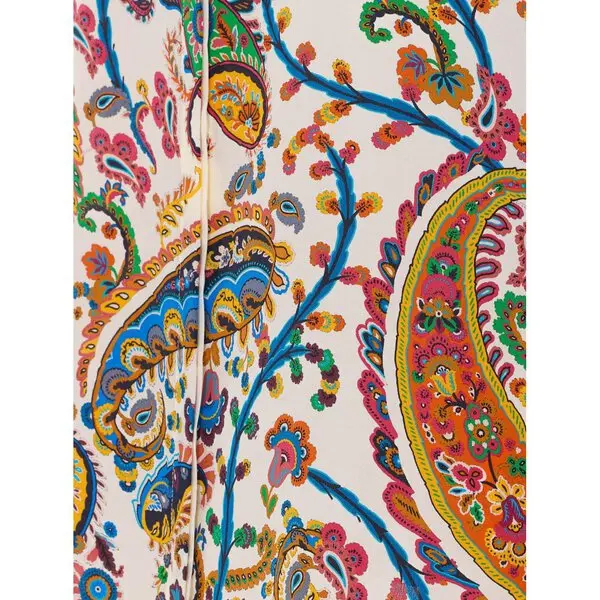 Etro Paisley Floral Silk Long Sleeve Shirt