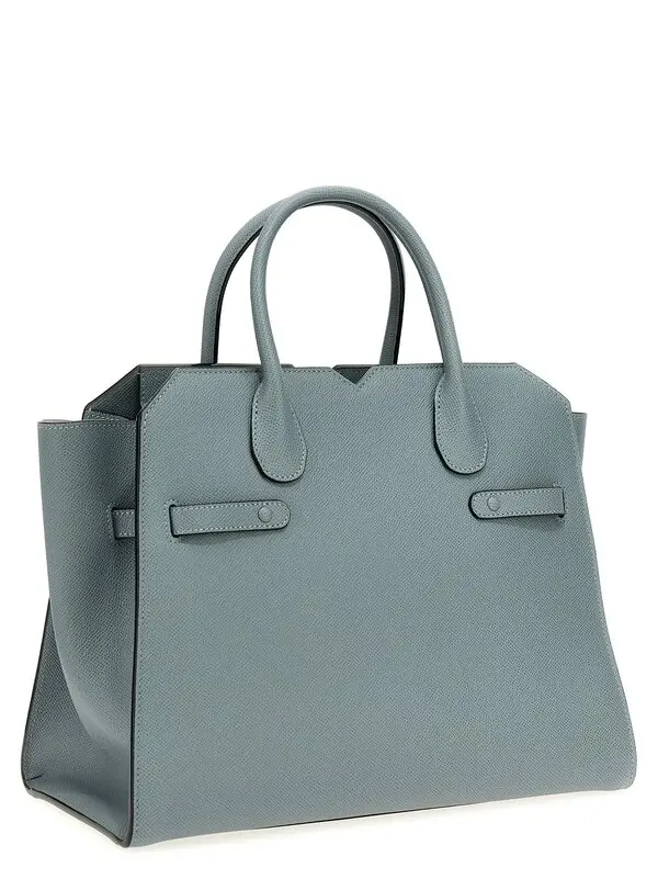 VALEXTRA Milano Medium Handbag - Gray