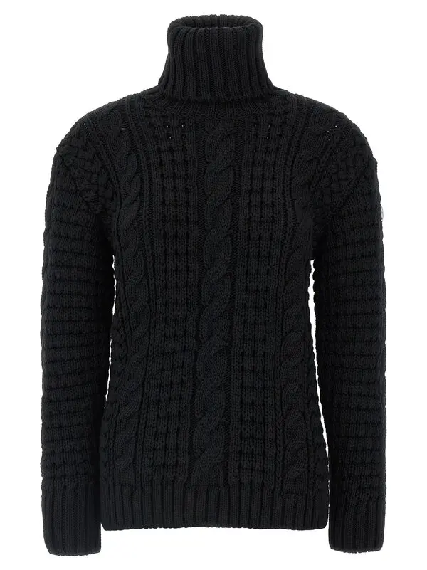 Moncler X Edward Enninful Tricot Turtleneck Sweater - Black