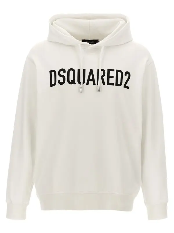 Dsquared2 Logo Print Cotton Hoodie - Multicolor