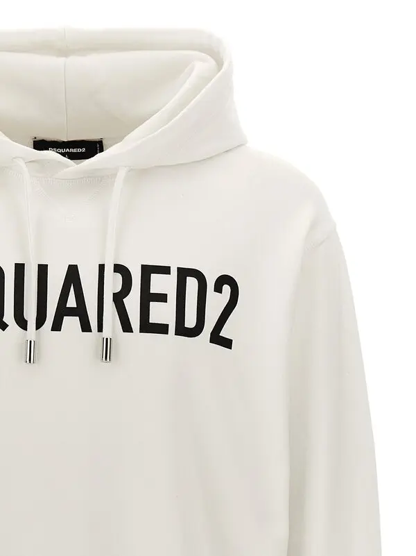 Dsquared2 Logo Print Cotton Hoodie - Multicolor