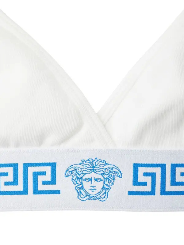 Versace Cotton Triangle Bra - Multicolor