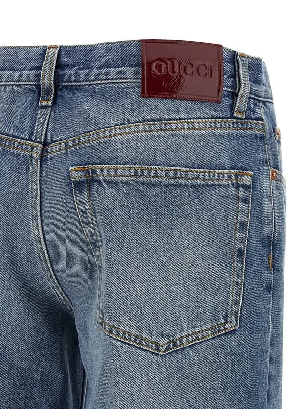 Gucci Straight Leg Jeans - Blue