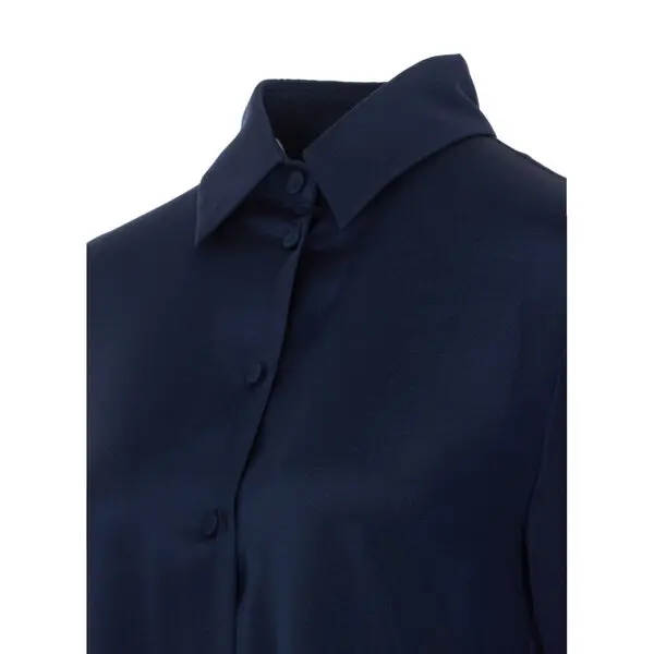 Max Mara Silk Blend Button-up Shirt - Blue
