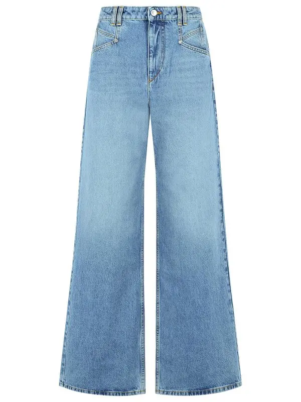 Isabel Marant Étoile Light Cotton Wide Leg Jeans - Blue