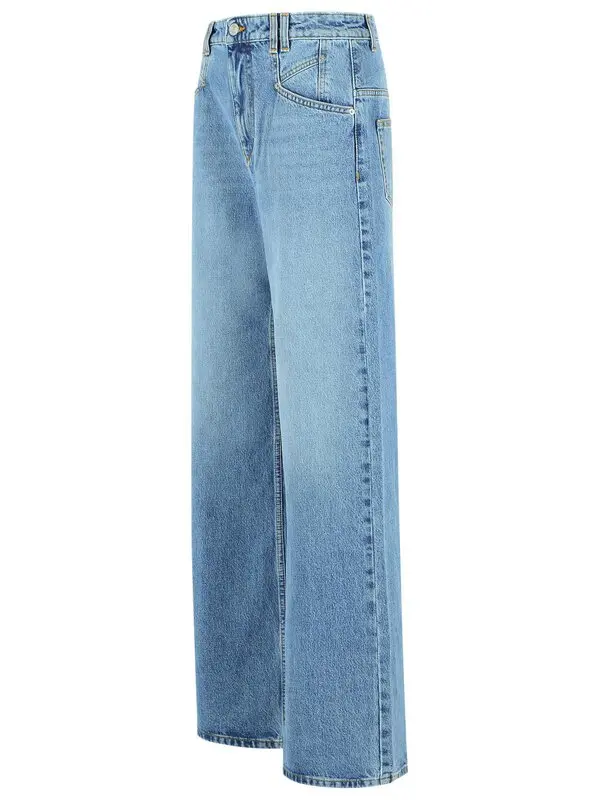 Isabel Marant Étoile Light Cotton Wide Leg Jeans - Blue