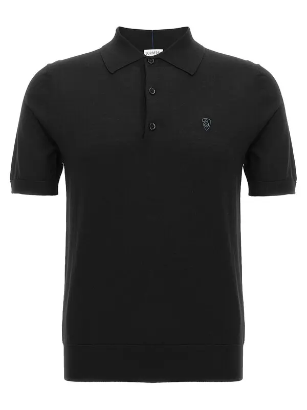Burberry Wool Polo Shirt - Black