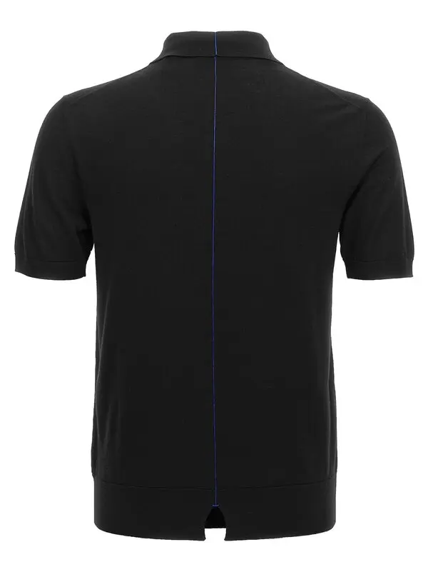 Burberry Wool Polo Shirt - Black