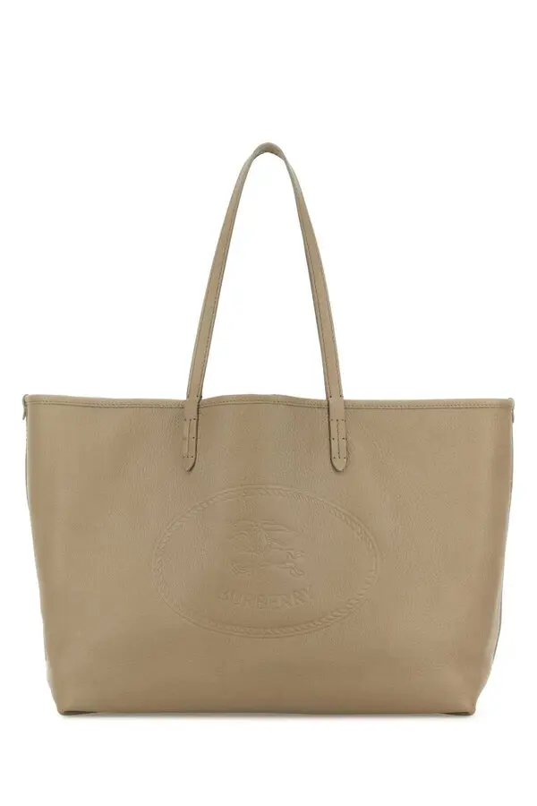 Burberry Cappuccino Leather Shopping Bag - Brown