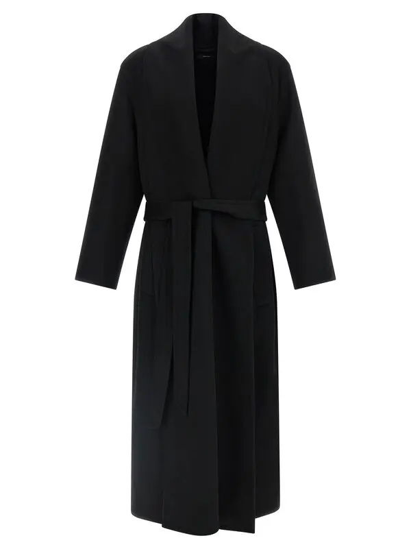 TOM FORD Long Cashmere Wool Coat - Black