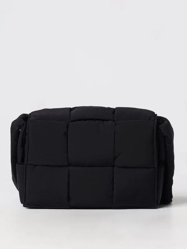 Bottega Veneta Padded Woven Shoulder Bag - Black