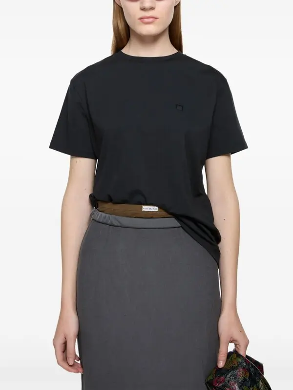 Acne Studios Cotton T-shirt With Logo Detail - Multicolor