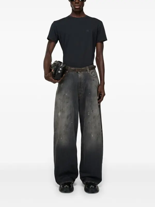 Acne Studios Cotton T-shirt With Logo Detail - Multicolor