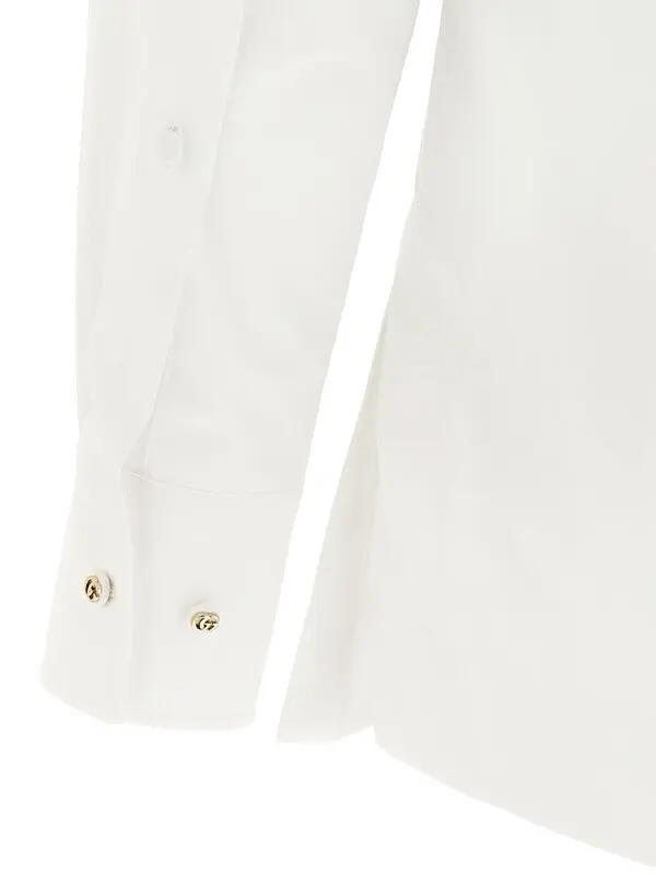 Gucci Embroidered Cotton Poplin Shirt - White