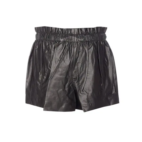Isabel Marant Étoile Naline Leather Effect Shorts - Black