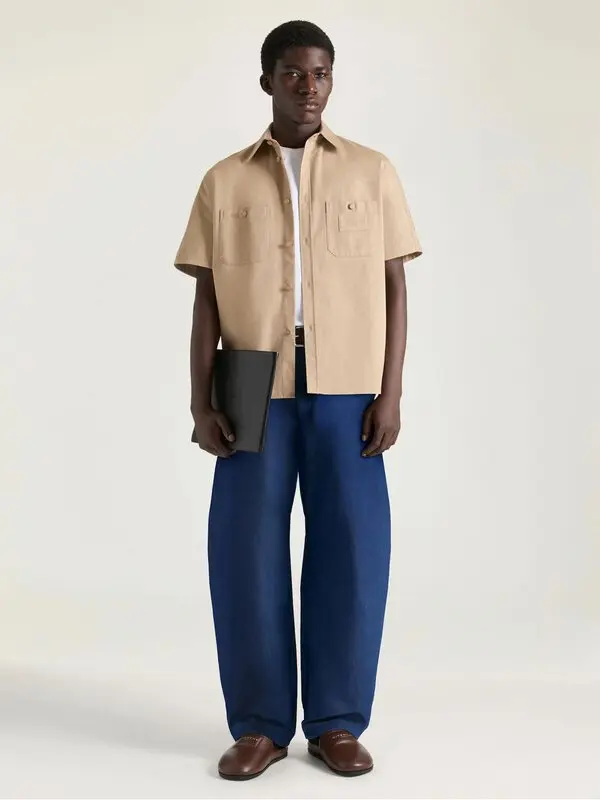 Givenchy Couture Seam Cotton Shirt With Paris Patch - Multicolor