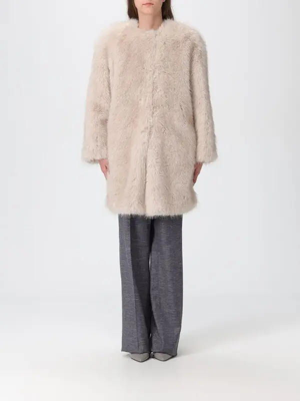 Max Mara Fur Coat - Cream